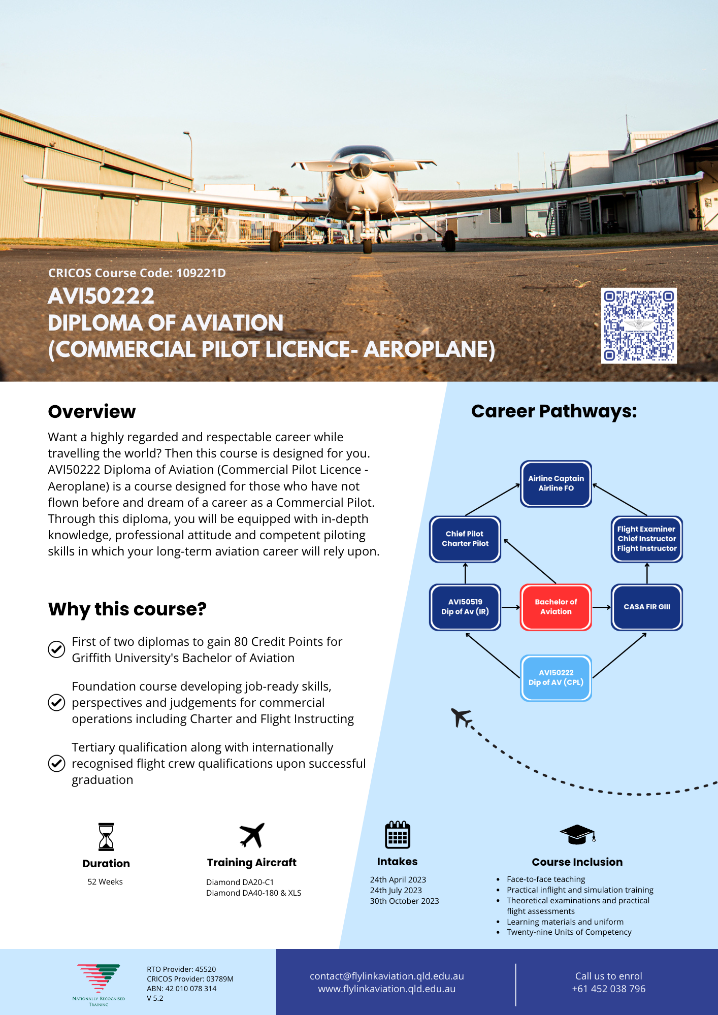 Diploma Of Aviation | CPL | Flylink Aviation College